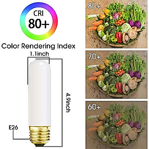 SCOMX 25 Watt T10 Frost Tubular Incandescent Light Bulb, Showcase Lamp, 2700K Soft White, E26 Medium Base, 280 Lumens, 120V (6)