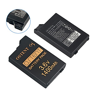 OSTENT Real 1400mAh 3.6V Lithium Ion Li-ion Polymer Rechargeable Battery Pack Replacement Upgraded Version for Sony PSP 2000/3000 PSP-S110 Console Video Games