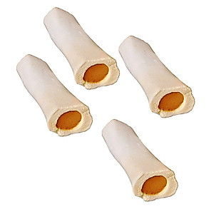 MPP Stuffed Cheese 6 Inch Shin Dog Bones Refillable Dental Chew Delicious and Nutritious (2 Bones)