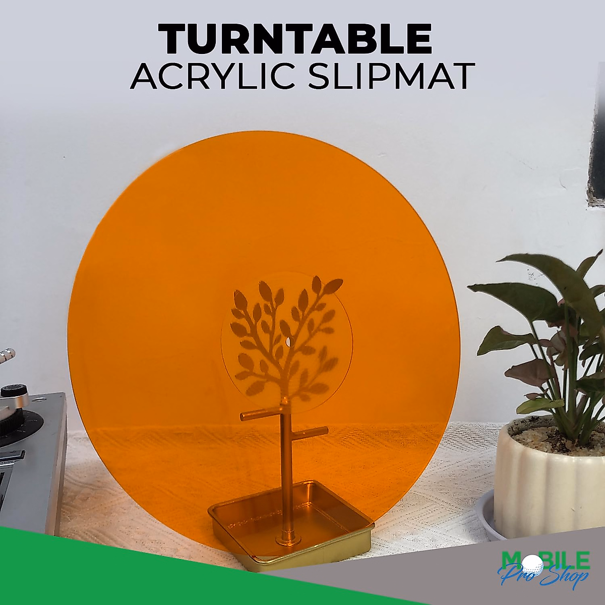 Acrylic Turntable Mat-Platter Vinyl Slipmat for 12 Inches LP Players-Reduced Noise & Improves Sound Quality & Provides Tighter Bass-Anti Static Record Player Mat.