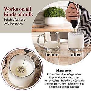 Click n Blend Handheld, Mini Electric Drink Mixer, Foamer & Frother for Protein Shakes, Coffee, Lattes