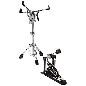 DW DWCP3000PK Drumset Hardware Pack with 3300 Snare Drum Stand, 3500 Hi-Hat Stand, 3700 Boom Cymbal Stand and 3000 Single Bass Drum Pedal