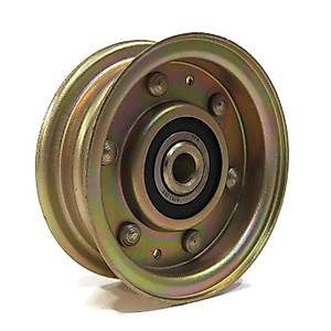 Flat Idler Pulley Compatible with 9753 EXMARK 1-323285 (3/8-inches X 2-3/4-inches)