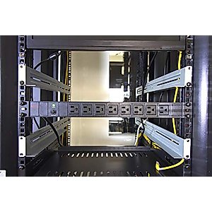 Maruson Basic PDU, 8 5-15R Outlets, 120V / 15A, 5-15P, 19" 1U Horizontal Rackmount Power Distribution Unit, 10 ft Cord, UL Certified & RoHS Compliant, for Server Racks and Networking, PDU-R1508