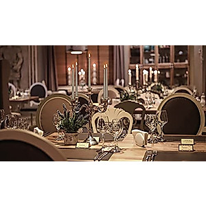 12 Pack Tall Taper Candles - 10 Inch Taupe Gray Dripless, Unscented Dinner Candle - Paraffin Wax with Cotton Wicks - 8 Hour Burn Time