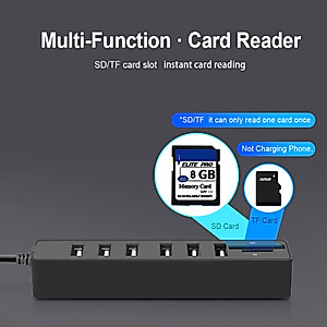 WskLinft USB Adapter Station Converter with Long Cable All in One USB Port Expander for Office