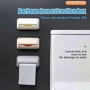 Trash can Liner Dispenser, Trash Bag Dispenser for Bottom of can, Small Bin Liner Kit Dispenser, Wall Mount Garbage Bag Dispenser, Bathroom Trash Bag Dispenser, Storage Trash Plastic Containers