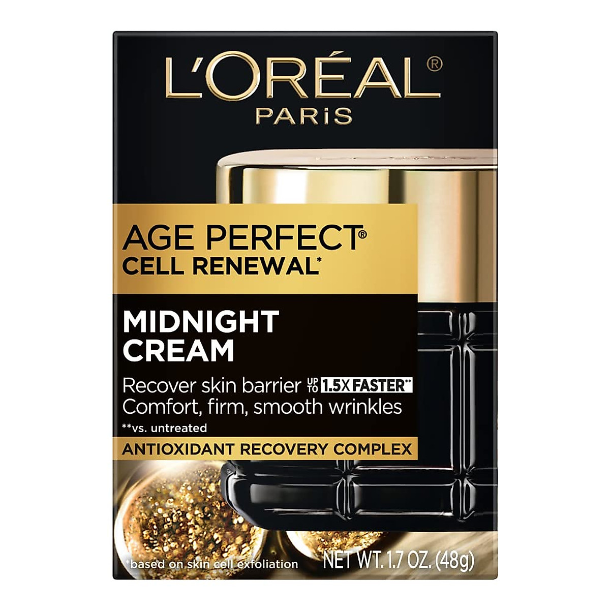 L’Oréal Paris Age Perfect Midnight Cream, Antioxidant Recovery Complex, 1.7 Oz. 1.70 Ounce (Pack of 1)