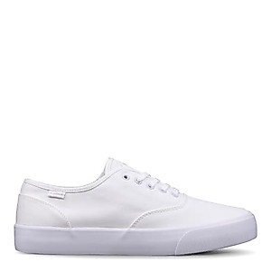 Lugz | Lear Classic Casual Sneakers for Men | Lace Up Mens Canvas Shoes | Everyday Men Footwear, White, 9.5 M US