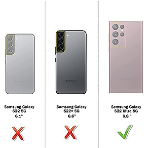 FDTCYDS Samsung Galaxy s22 Ultra Case with Card Holder,Credit Card Slot Protective Wallet Case - Red