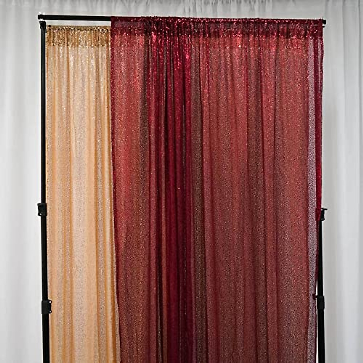 Efavormart 10 Ft. Double Cross Bars with Mounting Brackets, Hardware Compatible with Heavy Duty Backdrop Stand - Perfect for Wedding, Photo Booths, Events, Photography, and Exhibition Decorations