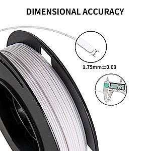 PLA 3D Printer Filament Bundle, TINMORRY PLA Filament 1.75mm, 250g x 5 Spools, Black+White+Blue+Red+Green, Net Weight 1.25kg