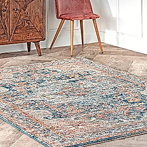 nuLOOM Chanda Persian Vintage Area Rug, 4' x 6', Blue