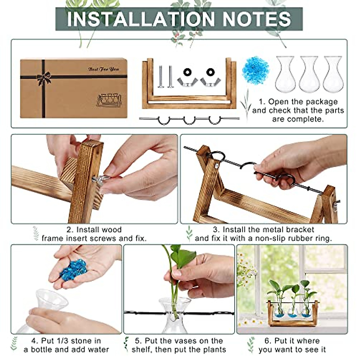 ONEPENG Propagation Stations,Birthday Gifts for Women,Home Garden Office Decor Plant Lover Gifts (3 Bulb Vase)