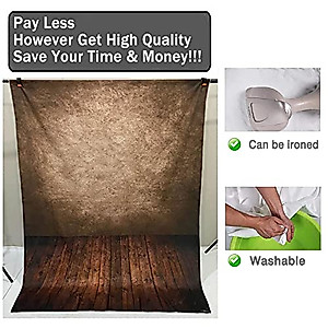 Allenjoy 8x12ft Soft Retro Abstract Brown Wall with Wood Floor Backdrop for Kids Photography Baby Newborn Cake Smash Photo Shoot Background Photographer Props