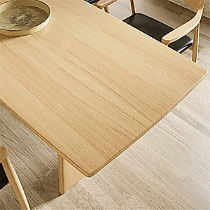 NIUYAO Solid Wood Dining Table Rectangle Modern in Nature with Double Pedestal Table Only for Dining Room Kitchen Leisure Table -63" L x 27.5" W x 29.5" H