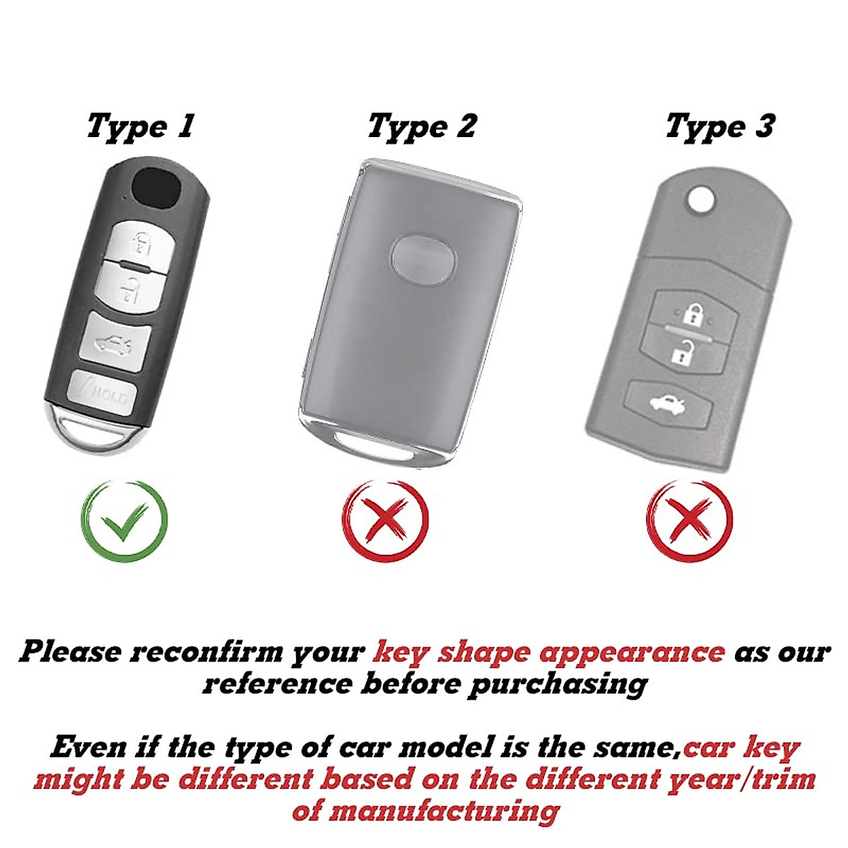 Xotic Tech Blue Soft TPU Key Fob Shell Skin Cover, Compatible with Mazda 3 5 6 8 CX-30 CX3 CX5 CX7 CX9 MX5 Miata Smart Keyless Entry Key