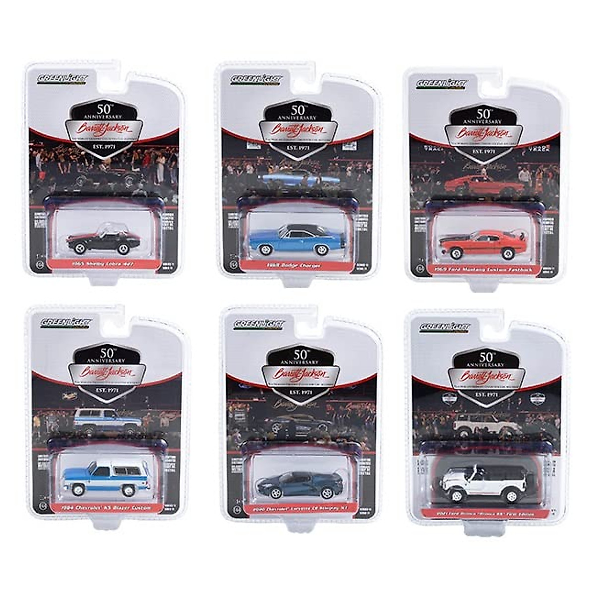 Greenlight 37270 Barrett-Jackson Scottsdale Edition Series 11 Complete Set of Six (6) Diecast Models 1:64 Scale