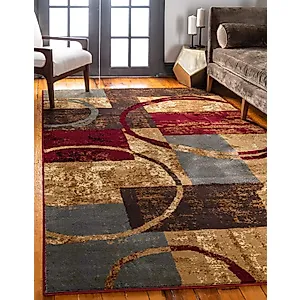 Unique Loom Barista Collection Area Rug - Kouillou (4' 1" x 6' 1" Rectangle, Multi/ Brown)