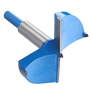 Auniwaig Forstner Drill Bits, 75mm Dia Wood Hole Saw, Auger Opener Cemented Carbide, 80mm Length Woodworking Hinge Hole Drilling Boring Bit Cutter, Hex Shank, Blue, 1 Pcs