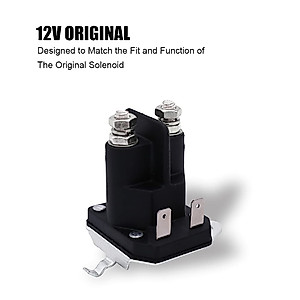 Solenoid for Cub Cadet XT1 Lawn Tractor, 12V Riding Lawn Mower Starter Solenoid for Cub Cadet XT1 XT2 Enduro RZT LT1 ZT1 and for MTD Troy Bilt Craftsman Zero Turn Ride Mower 725-06153A 725-06153