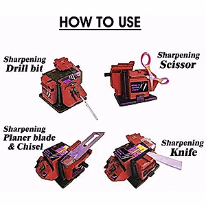Universal Sharpening Station, Multifunctional Sharpener Professional Knife & Chisel & HSS Drill Electric Multitask Sharpening Machine