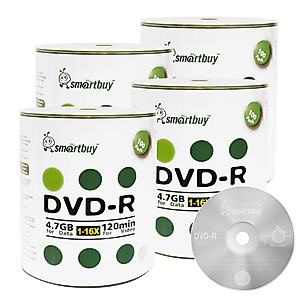 Smart Buy 400 Pack DVD-R 4.7gb 16x Logo Blank Data Video Movie Recordable Disc, 400 Disc 400pk