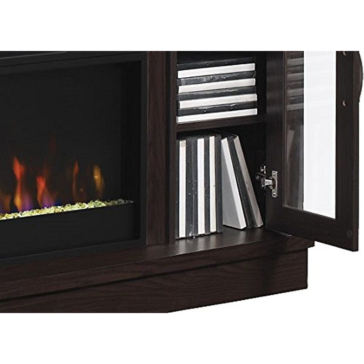 Classic Flame Hutchinson 70" Infrared Electric Fireplace Entertainment Center & 42" Linear Firebox - Oak Espresso, 42MM3115-PE91 & 42II042FGT