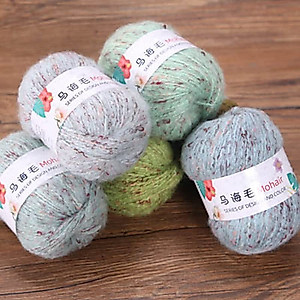 Mohair Yarn for Woven Hand Knitting Crochet Knitting for Sweater Scarf Hathilos 50g/Ball (Color : 13)