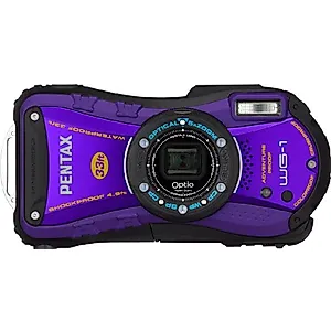 Pentax Optio WG-1 Adventure Series 14 MP Waterproof Digital Camera with 5x Wide-Angle Optical Zoom (Purple)