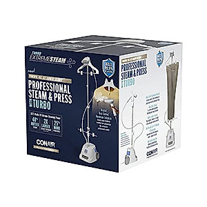 Conair Full Size Garment Steamer for Clothes, Turbo ExtremeSteam 1875W Professional Steam and Press