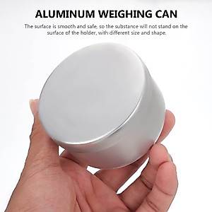 ULTECHNOVO 2pcs Aluminum Tin Jar Refillable Containers Sampling Jar with Lid Round Tin Container for Labs Soil Cosmetic