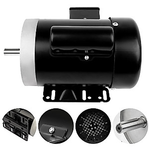 1 HP Electric Motor General Purpose Single Phase Motor 3450 RPM 115/230V 11.2/5.6A 56C Frame TEFC CW/CCW