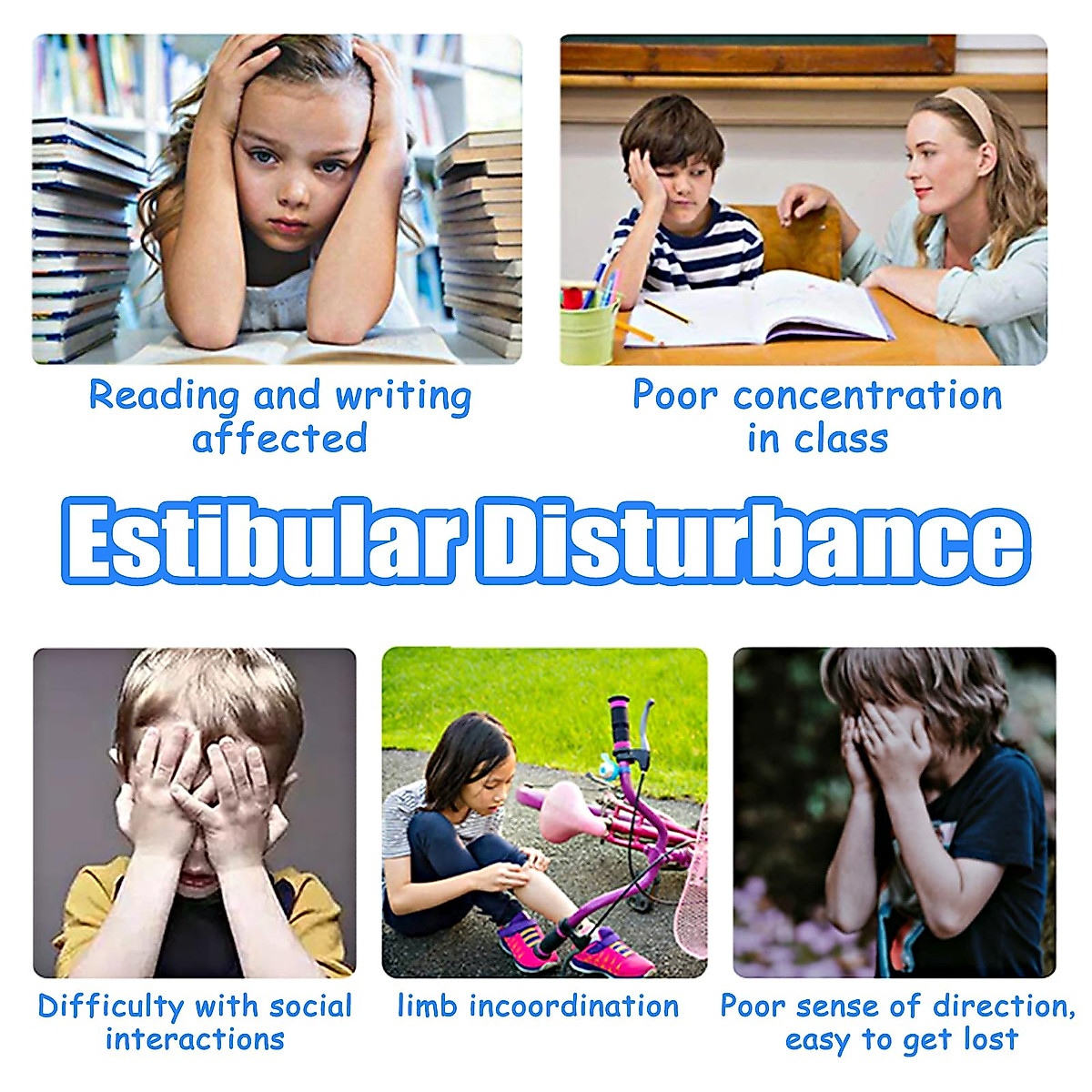 Fanboxk Kids Sensory Swivel Chair,Autism Sensory Spinning Chair for Kids,Sensory Spinning Toy Chair,Kids Coordination Sensory Swivel Products for Ages 3 Years and UP,Training Body Coordination(Blue)