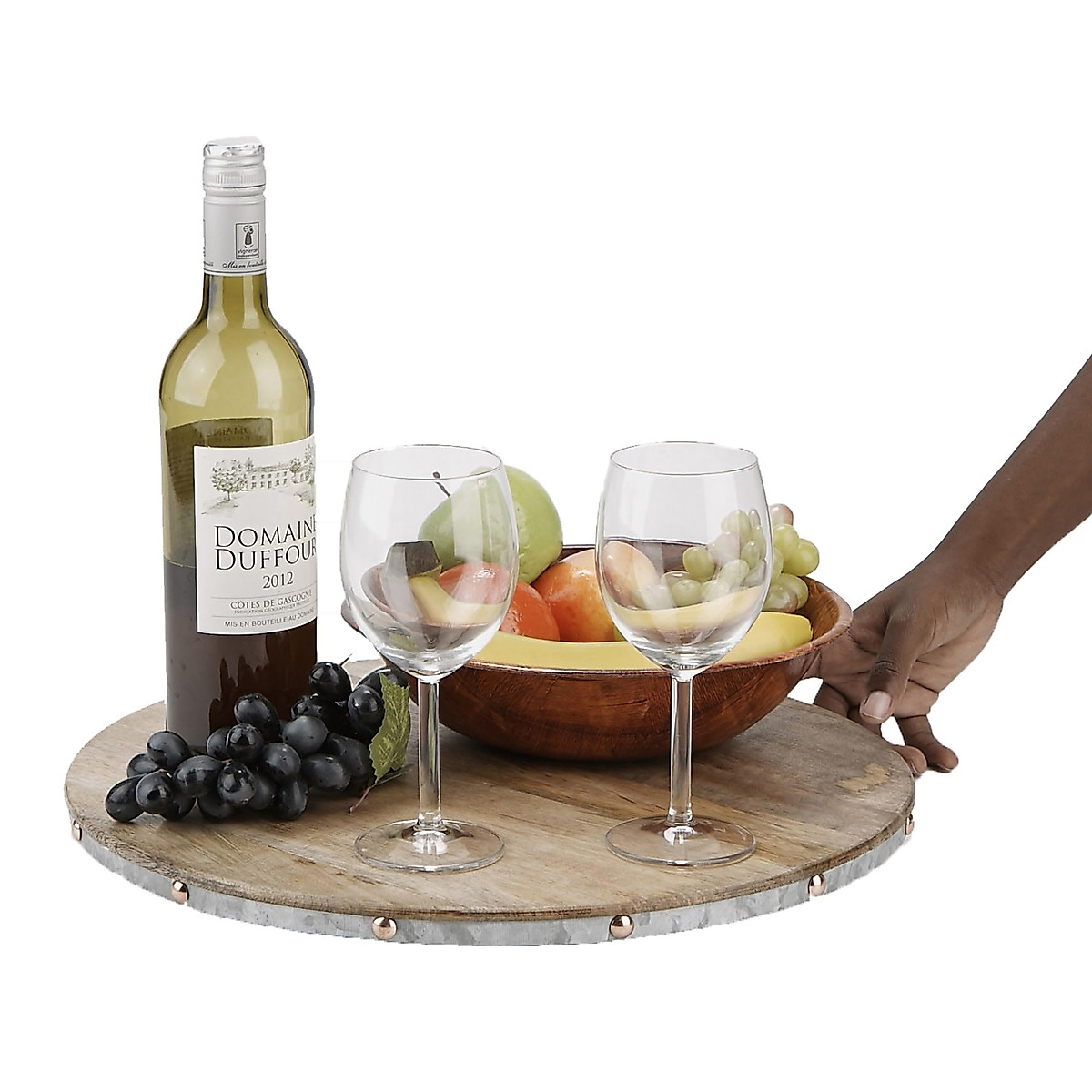 Mind Reader Wood, Wooden, Spinning Lazy Susan, Rotating Organizer, Thick Single Turntable, Brown, One Size