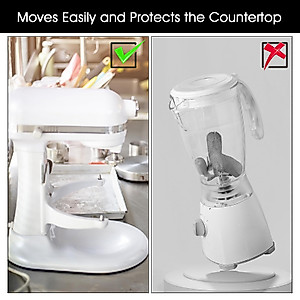 COMNICO Sliding Mat for Kitchen aid Stand Mixer Mixer Mover Slider Mat Pad Kitchen Aid 4.5-5qt Tilt-Head Stand Mixer Kitchen Appliance Slide Tray - Strong Sturdy Non-Slip Appliance Slider Board