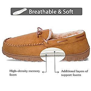 Amazon Essentials Men's Warm Plush Slippers, Light Beige, 9