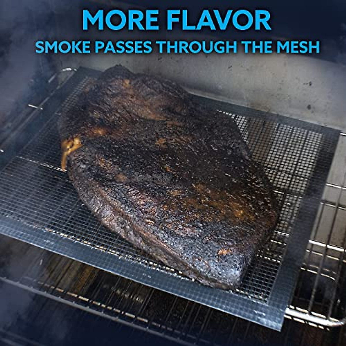 Kona Mesh BBQ Grill Mats - Heavy Duty 600 Degree Nonstick Mesh Grilling Mats (Set of 2) - 7 Year Warranty