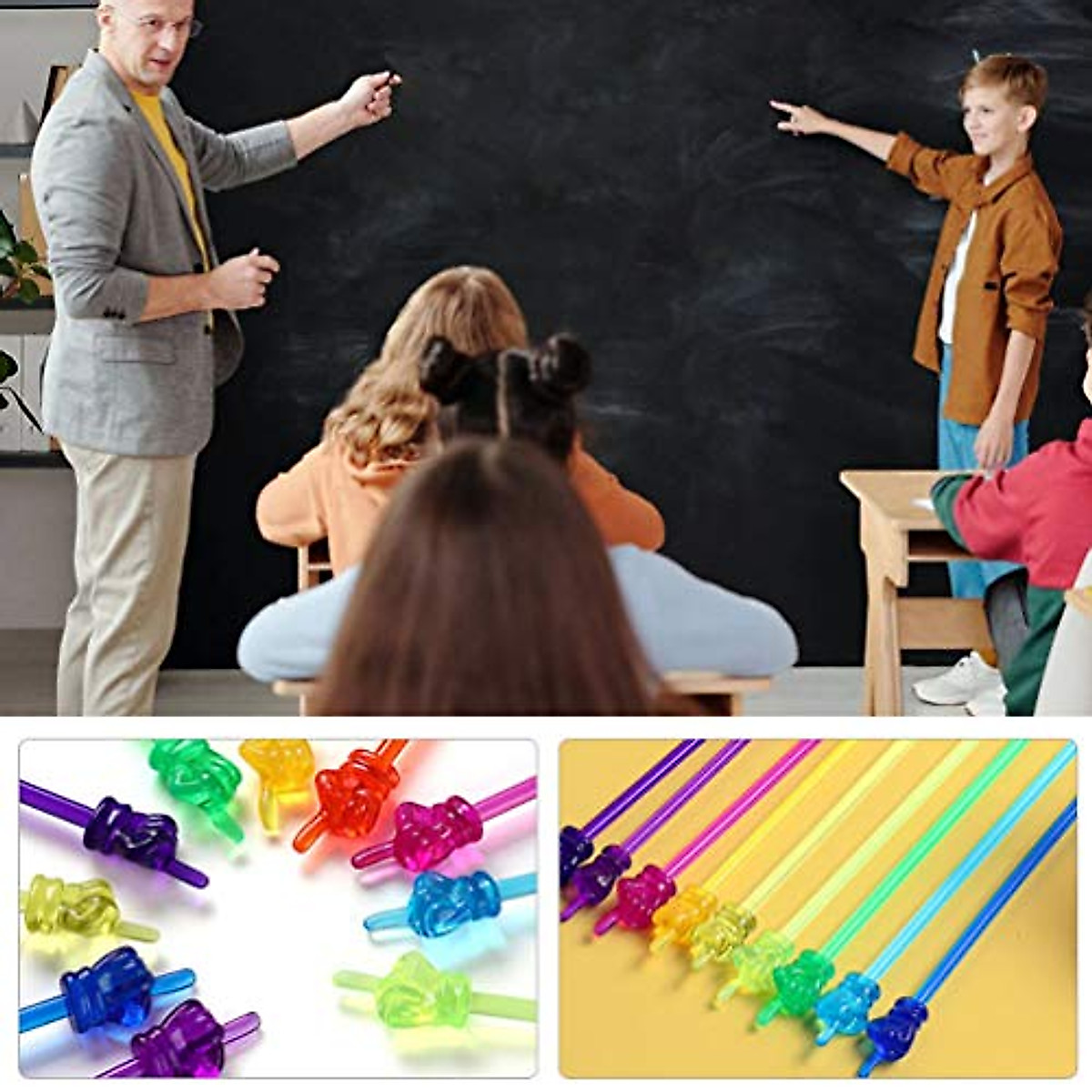20pcs Mini Hand Pointers Resin Presentation Pointers Handheld Teachers Pointers Teaching Pointers Sticks Classroom Finger Pointer for Elementary School & Kindergarten Teacher