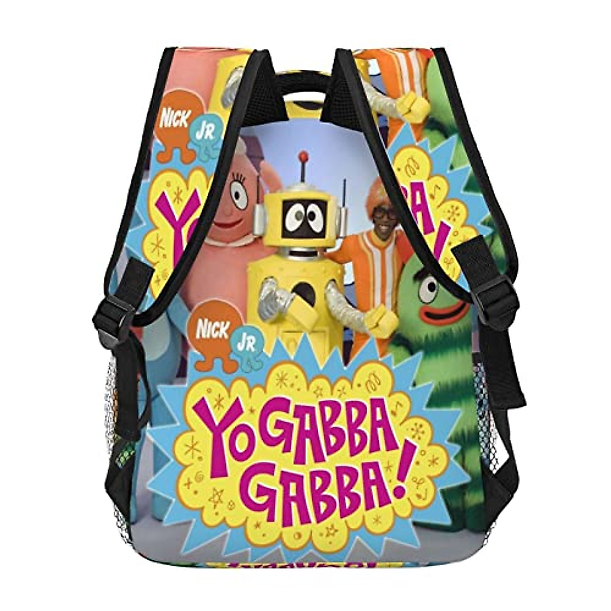 Pobecan Yo Gabba Anime Gabba! Backpack Funny Laptop Back Pack Book Bag Hiking Outgoing Daypack For Women Mens