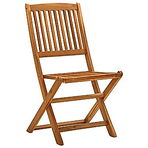 vidaXL Folding Garden Chairs 4 pcs Solid Eucalyptus Wood
