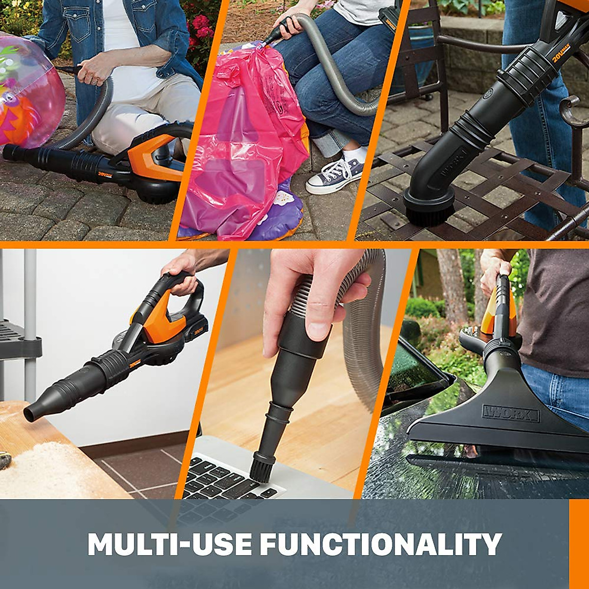 WORX WG545.9 20V Work Air Lithium Multi-Purpose Blower/Sweeper/Cleaner Tool ONLY