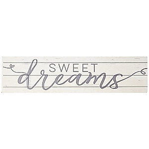 Kindred Hearts 40"x10" Sweet Dreams Shiplap Wall Sign, Grey