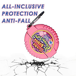 Compatible with AirPods Case Cover (Pink Bubble Gum)
