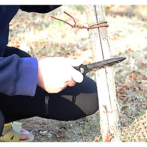 GASHER Scuba Diving Knife with Leg Straps & Sheath, Razor Sharp - Lightweight Diving Equipment for Spearfishing, Snorkeling, Hunting, Rescue & Water Sports