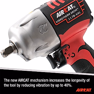 AIRCAT Pneumatic Tools 1178-VXL: 1/2-Inch Vibrotherm Drive Impact Wrench 1,300 ft-lbs - Standard Anvil