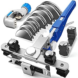 Tubing Bender Pipe Bender Hvac tools - Tube Bender Kit with Reverse Bending 1/4 to 7/8 Inch, Used in Hydraulic Systems, Automobile and Refrigerator maintenance, Hvac work