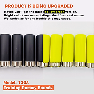 Bayattoo 12GA Safety Practice Rounds Action Trainer Dummy Round Dry Fire Training Snap Cap (6pk)