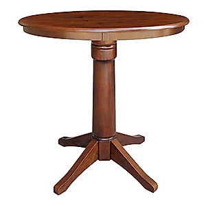 International Concepts 36" Round Top Pedestal Table-28.9" H, Black