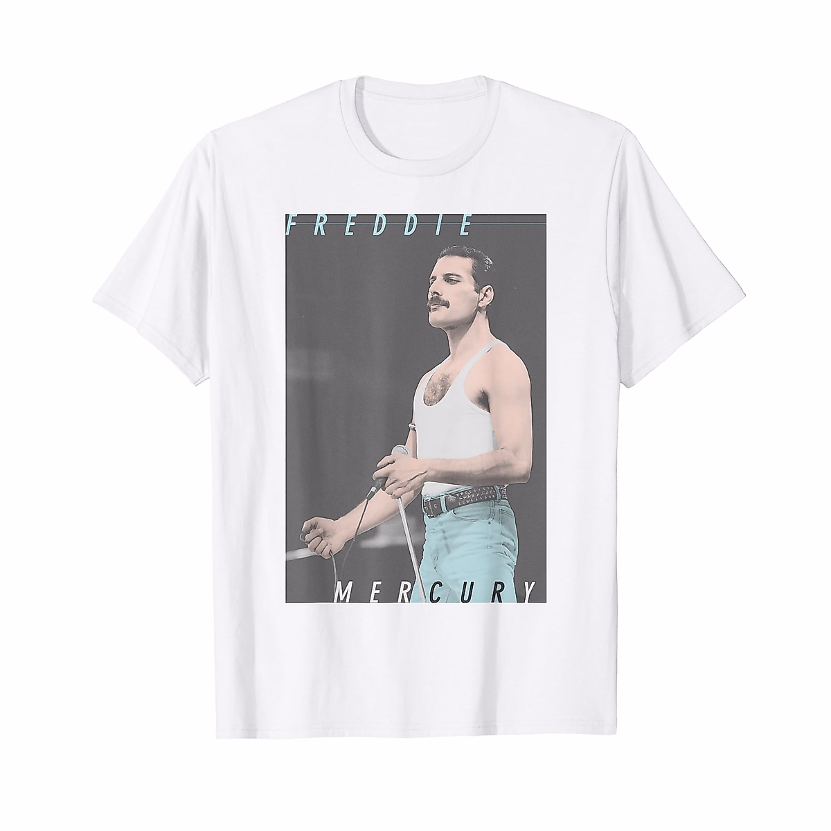 Freddie Mercury Official Blue Jeans Live Icon T-Shirt